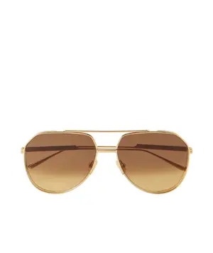 Bottega Veneta Aviator-style Sunglasses - Gold