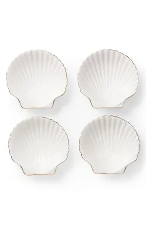 Aerin Set Of 4 Shell Appetizer Plates