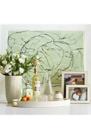 Aerin Modern Faux Shagreen Cocktail Tray