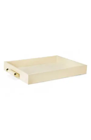 Aerin Classic Faux Shagreen Serving Tray - Cream