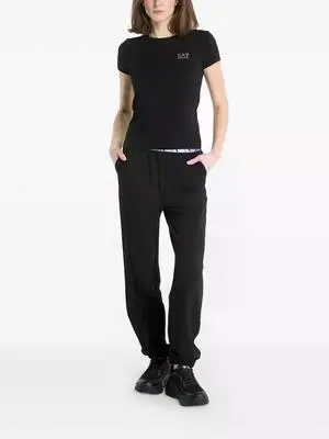 EA7 Dynamic Athlete Logo-detail Track Pants - Black