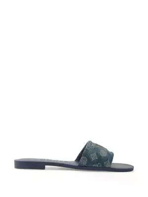 Guess Elysone Monogram-print Logo-patch Sandals