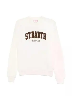 MC2 SAINT BARTH Bouclé-logo Sweatshirt - Neutrals