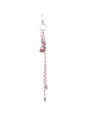 DIESEL® Logo-plaque Keyring - Pink
