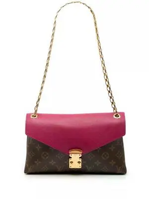 LOUIS VUITTON 2015 Monogram Pallas Chain Shoulder Bag - Brown