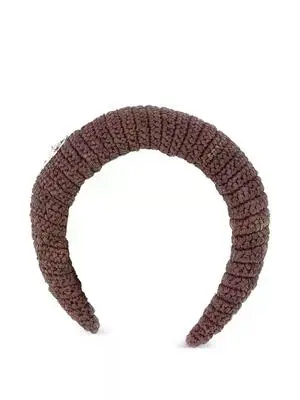 VIVIENNE WESTWOOD Orb-plaque Headband - Brown