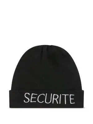 GALLERY DEPT. Securite Embroidered Beanie - Black