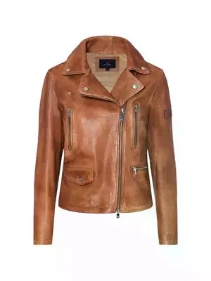 Peuterey Asymmetric-zip Leather Jacket
