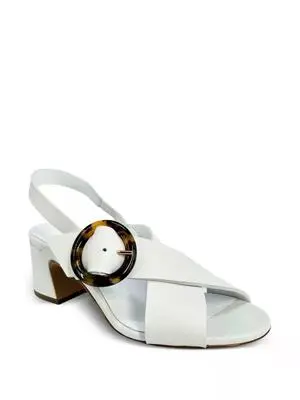 MADISON MAISON Buckle-detail Slingback Heeled Sandals - White
