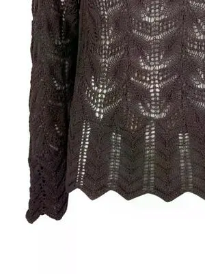 CINQUE Mia Open-knit Scalloped-hem Sweater