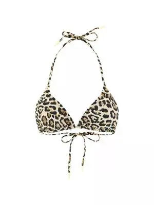 Goldbergh Elixer Leopard-print Triangle Bikini Top - Neutrals