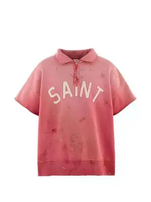 SAINT MXXXXXX Half-zip Polo Shirt - Red