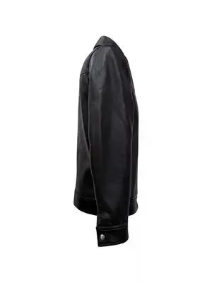 Mr P. Zipped Grained-leather Jacket