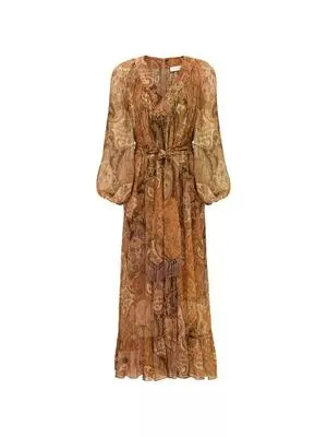 Zimmermann Paisley-print Maxi Dress - Beige