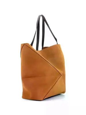 Loewe Puzzle Fold Large Tote Bag - Brown