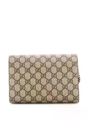 Gucci Dionysus Gg Coated Canvas Chain Wallet - Red