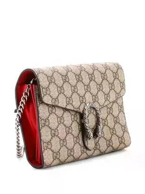 Gucci Dionysus Gg Coated Canvas Chain Wallet - Red