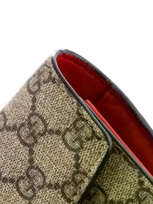 Gucci Dionysus Gg Coated Canvas Chain Wallet - Red
