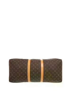 LOUIS VUITTON 1996 Monogram Keepall 55 Travel Bag - Brown
