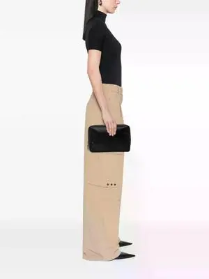 Prada Saffiano Trimmed Tessuto Clutch Bag