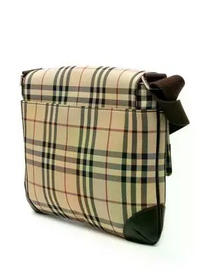 Burberry House Check Canvas Flap Crossbody Bag
