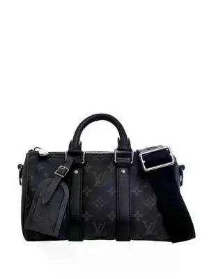 LOUIS VUITTON 2021-2026 Monogram Eclipse Reverse Keepall Bandouliere 25 Satchel