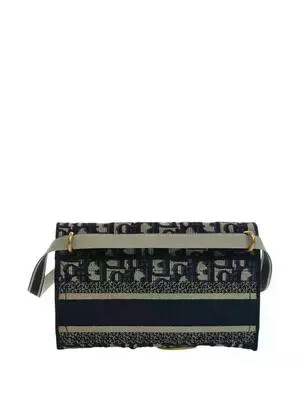 Dior Oblique Canvas Embroidered Saddle Slim Pouch Belt Bag