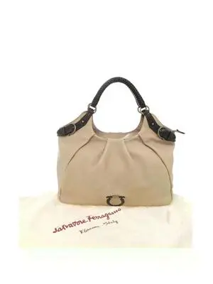 FERRAGAMO Leather Gancini Tote Bag