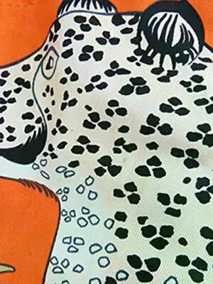 Hermès 2017 Les Leopards Silk And Epsom Sac Musardine Bucket Bag - Orange