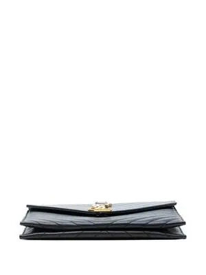 Saint Laurent 2014 Chevron Calfskin Classic Monogram Envelope Crossbody Bag