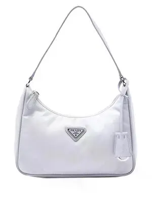 Prada Silver Tone Shoulder Bags