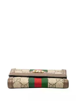 Gucci 2016-2026 Gg Supreme Web Ophidia Trifold Wallet Small Wallets