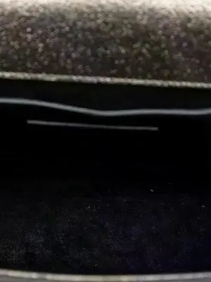 Saint Laurent Metallic Leather Monogram Kate Wallet On Chain