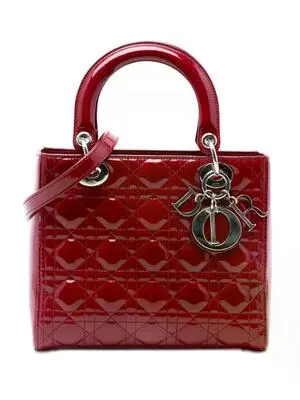 Dior 2013 Medium Cannage Lady Satchel - Red