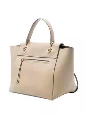 Celine 2017 Mini Grained Calfskin Belt Satchel - Neutrals