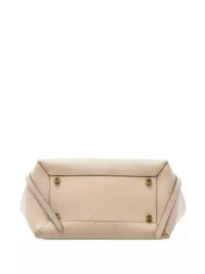 Celine 2017 Mini Grained Calfskin Belt Satchel - Neutrals