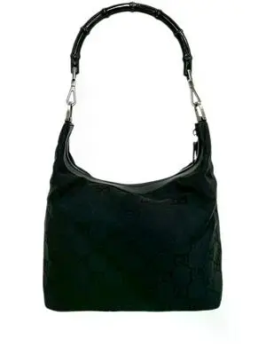 Gucci Gg Nylon Bamboo Shoulder Bag