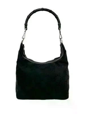 Gucci Gg Nylon Bamboo Shoulder Bag
