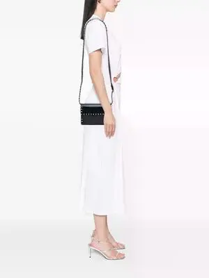 Valentino Garavani Small Vitello Monochrome Rockstud Flap Crossbody Bag 2000-2017