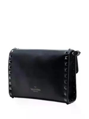 Valentino Garavani Small Vitello Monochrome Rockstud Flap Crossbody Bag 2000-2017