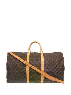 LOUIS VUITTON 1999 Monogram Keepall Bandouliere 60 Travel Bag - Brown