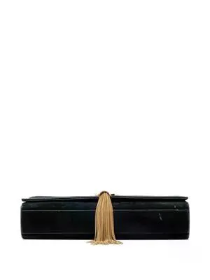 Saint Laurent Medium Suede Monogram Kate Tassel Crossbody Bag - Black