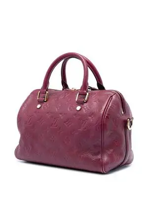LOUIS VUITTON 2014 Monogram Empreinte Speedy Bandouliere 25 Satchel - Red