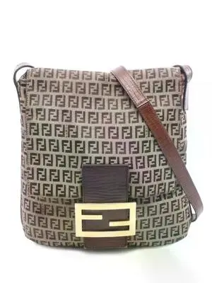 Fendi 2010-2026 Zucchino Spalmati Crossbody Bag - Brown