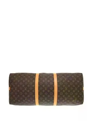 LOUIS VUITTON 1999 Monogram Keepall Bandouliere 60 Travel Bag - Brown