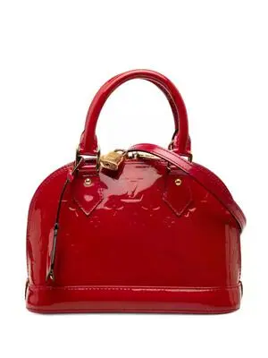 LOUIS VUITTON 2013 Monogram Vernis Alma Bb Satchel - Red