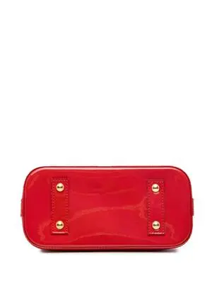 LOUIS VUITTON 2014 Monogram Vernis Alma Bb Satchel - Red