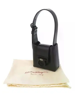 FERRAGAMO Leather Gancini Trifoglio Handbag