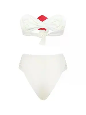 LA REVECHE Derya Floral-appliqué Bikini