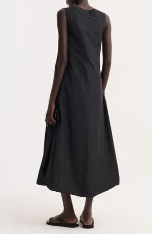 RÓHE Balloon Hem Technical Taffeta Midi Dress